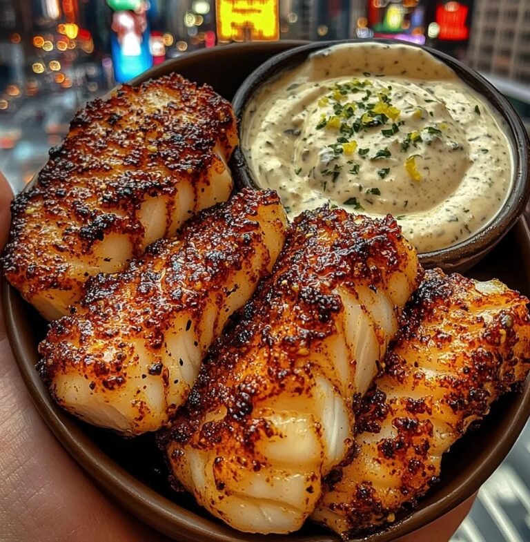 Garlic Butter Cod Bites with Creamy Lemon Herb Dip! – Health Recipes
